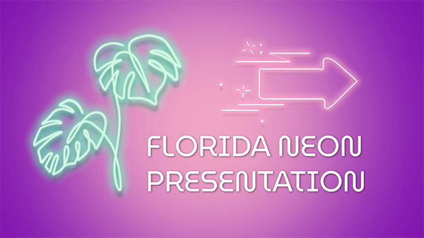 Présentation florida néon | Modèles Genially